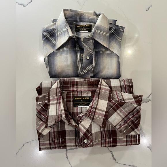 Rustler | Shirts | Rustler By Wrangler Western Shirt L | Poshmark